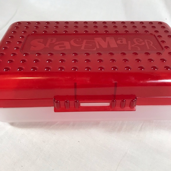 SpaceMaker | Office | Spacemaker Pencil Box Translucent Red Clear 99s ...